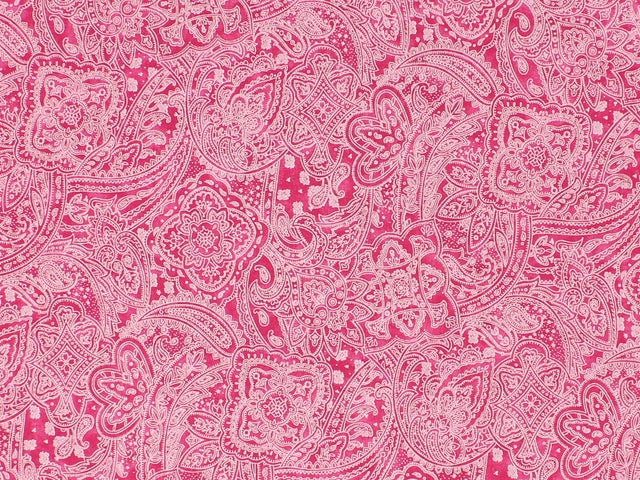 108" Wide 100% Cotton Fushia Pink Paisley Quilt Backing by Choice Fabr ...